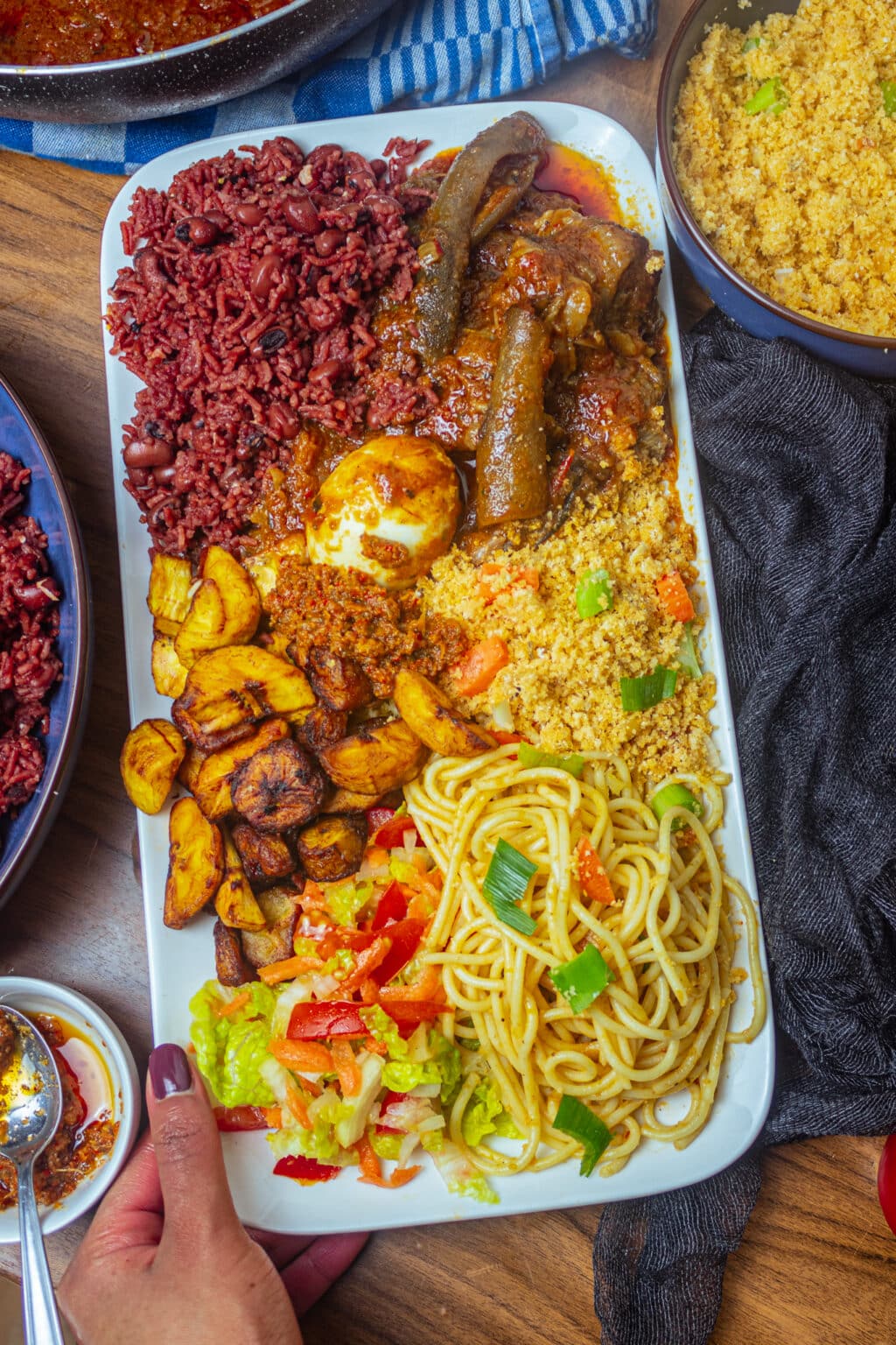 Easy Beans Rice Recipe | Waakye Rice / Ayimolou / Atassi | Kelianfood