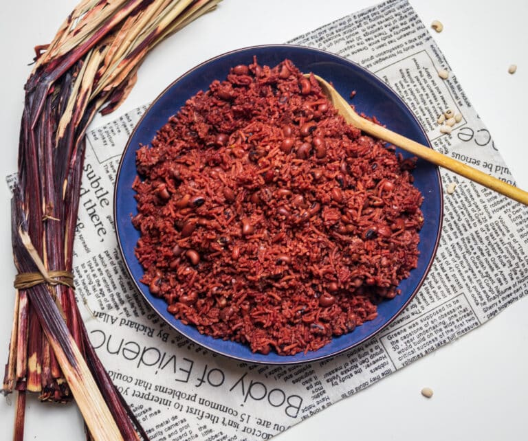 Easy Beans Rice Recipe | Waakye Rice / Ayimolou / Atassi | Kelianfood