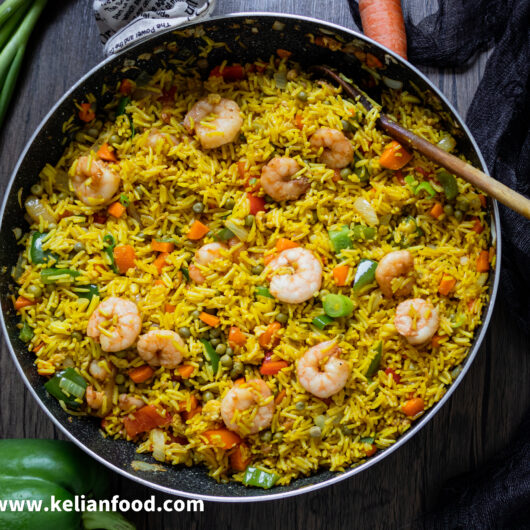 Riz sauté aux crevettes: recette facile ideal pour le soir | Kelianfood