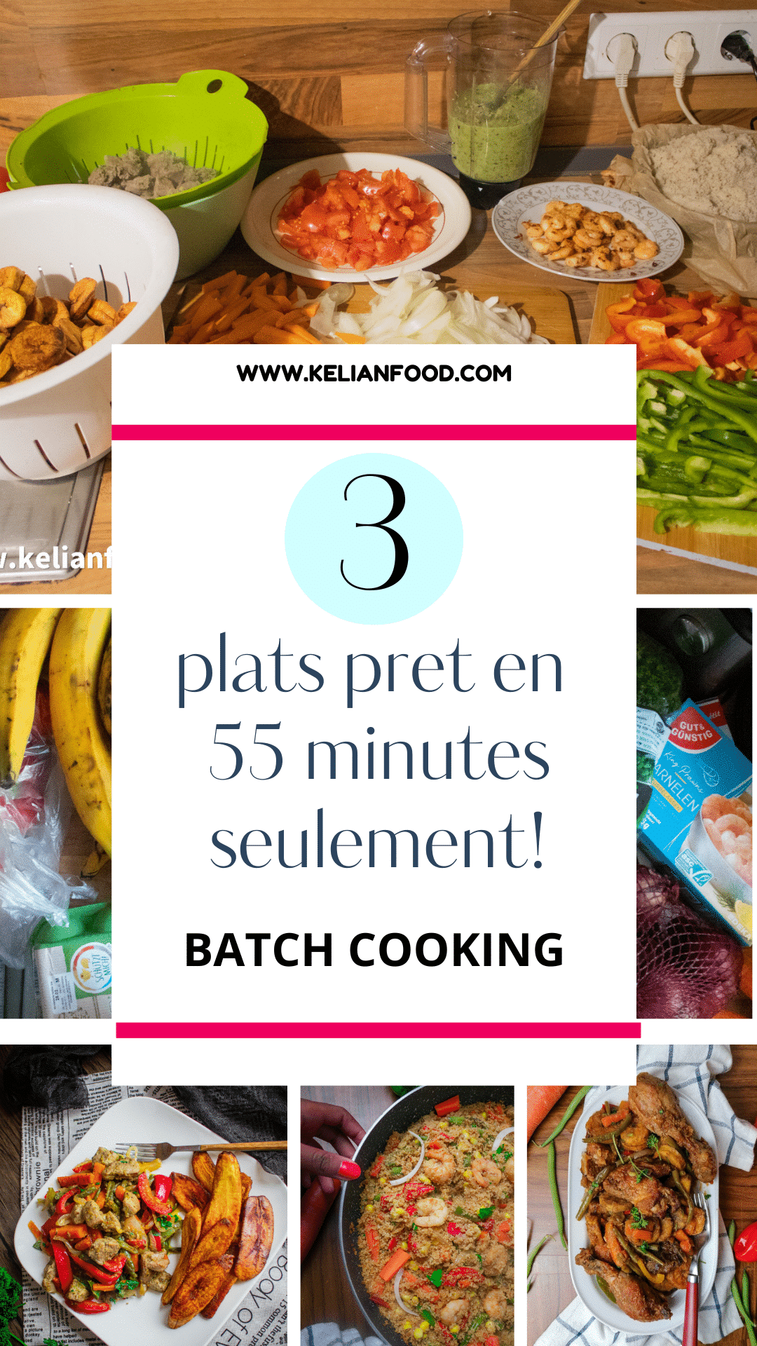 Batch cooking + meal prep : on fera 3 plats en 55 minutes! | Kelianfood