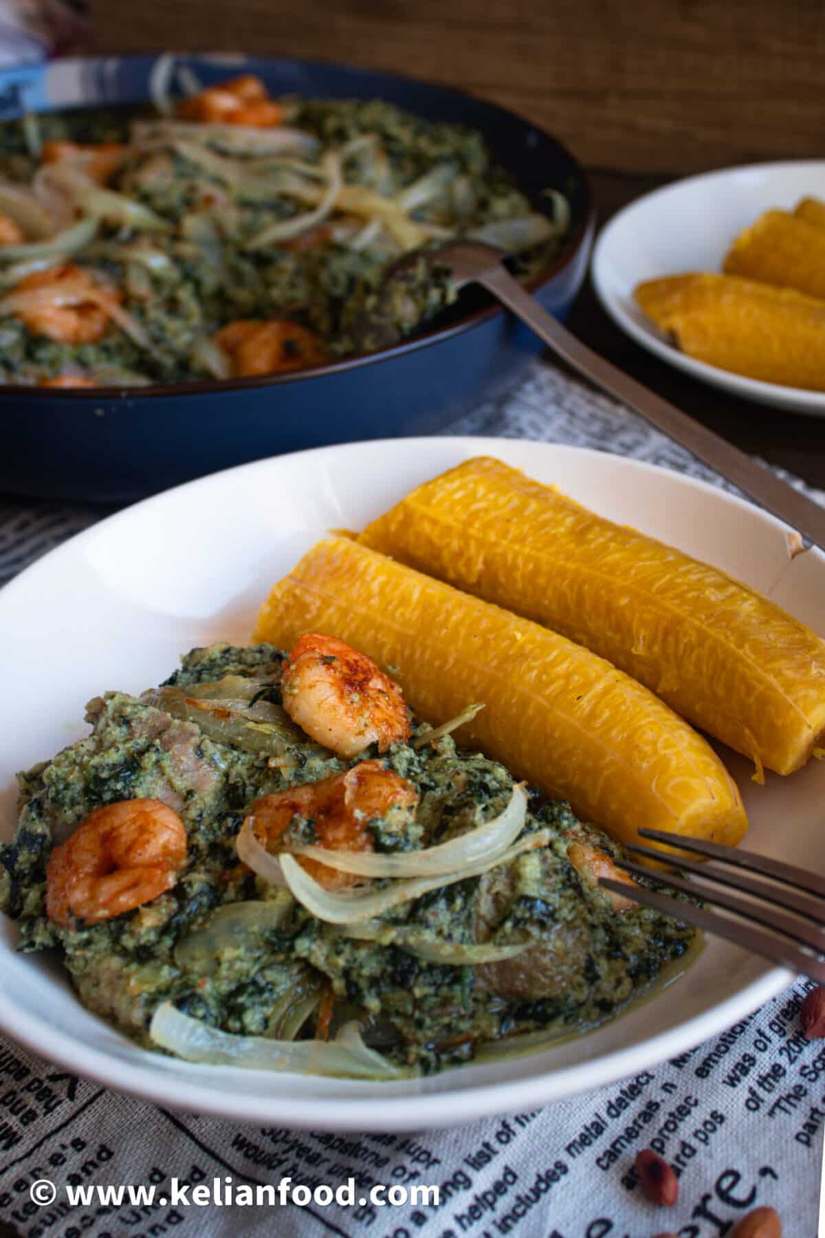 Ndolé avec viande et crevettes! La meilleure recette | Kelianfood